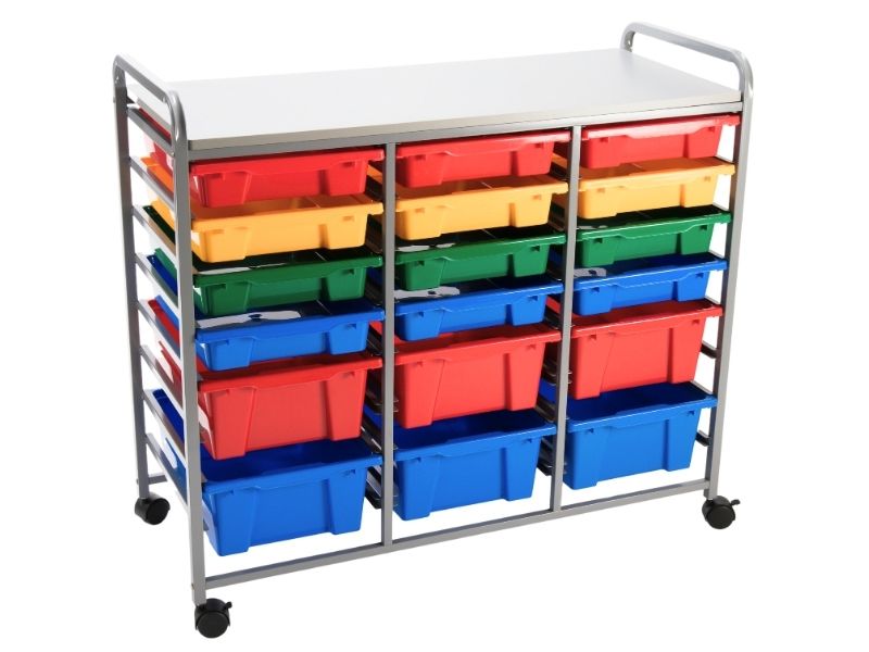 18 Trays Mobile Storage Organizer #8338 | DELSUN